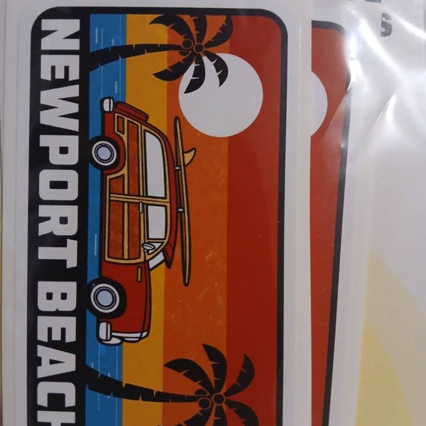 Newport Beach California Sticker Decal Beach Ocean Surfing Vinyl 3 X 3 ...
