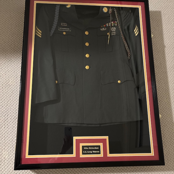 Extra Deep Military Uniform, Jacket Display Case (custom Double Matting ...