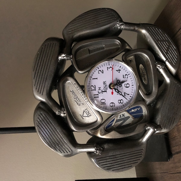 Golf Club Clock. Made From Recycled Golf Irons. Golf Gifts for Men ...