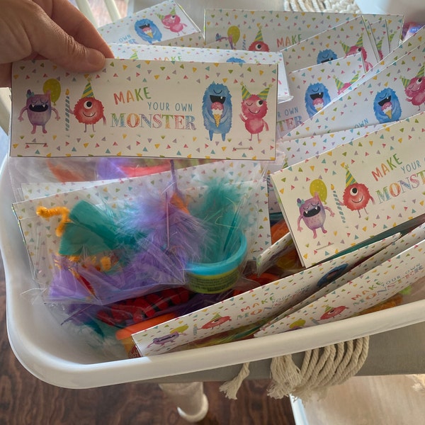 Make Your Own Monster Tag PRINTABLE, Make A Monster Bag Topper Label ...