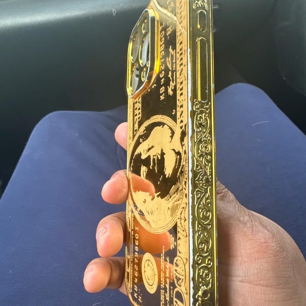 Customizable Apple Logo Gold Design iPhone Case / Greek Key / All ...