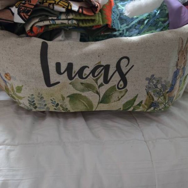 Peter Rabbit Personalized Easter Basket Liner Custom Easter Basket ...