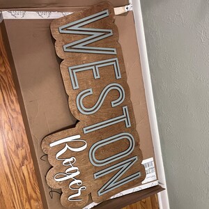 Stacked Custom Name Sign, Wood Name Sign, Nursery Sign, Nursery Letters ...