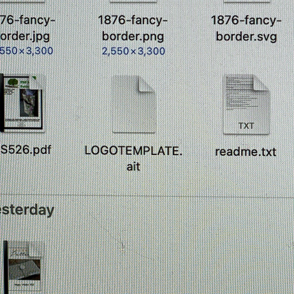9 High Texture Vintage Logo Templates for Use With ADOBE Ai - Etsy