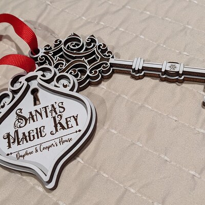 Santas Magic Key Custom Personalized Santas Magic Key Laser Cut Santa ...