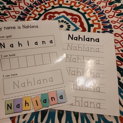 Custom Name Handwriting Practice Personalized Name Handwriting Name ...