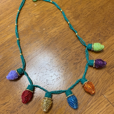 Bead Pattern: Christmas Fairy Light Necklace Pendant - Etsy