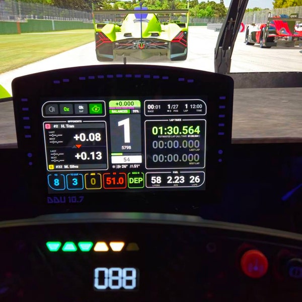 6.8'' Sim Racing Dash Display DDU 10.7 28leds Fanatec Simucube - Etsy