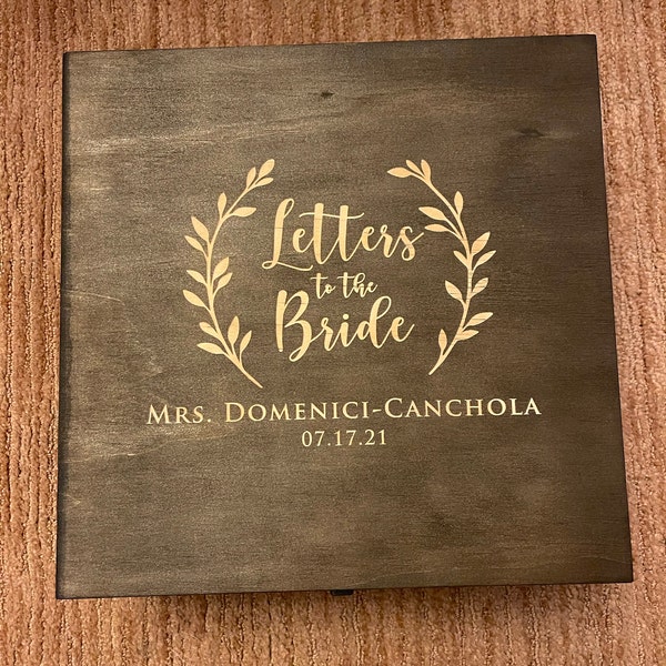 Letters to the Bride, Bridal Box Gift, Engagement Gift Box, Advice to ...