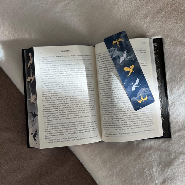 Onyx Storm Inspired Bookmark Set | Brave the Dark Bookmark | Xaden ...