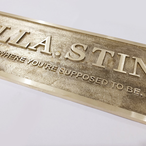 Cast Brass - Bronze Custom Plaque and Sign - Custom Language Plaque ...