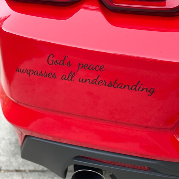 CUSTOM Bible Verse Car Decal - Custom Christian Sticker - Personalized ...