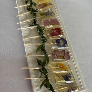 10 Wildflower Rectangle Lollipops - Etsy