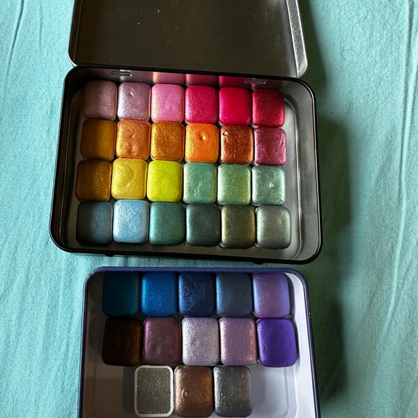 Shimmer Watercolor Set for Artist Dot Card Chrome Watercolor Trial Pack ...