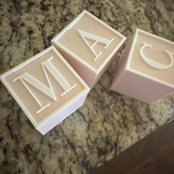 Custom 3D Printed Name Blocks – Nursery Decor, Baby Shower Gift - Etsy