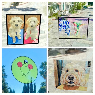 Starry Night WINDOW CLING Suncatcher Faux Stained Glass - Etsy