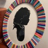 Oval Picture Frame Made From Recycled Magazines, Colorful,stripes,blue ...