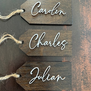 Custom Christmas Ornament, Farmhouse Name Tags for Christmas Stockings ...