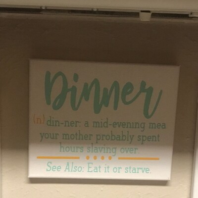 Dinner Definition Svg Eps Dxf Png Files for Cutting Machines - Etsy