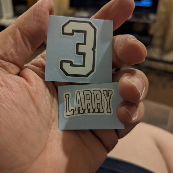 Custom Hockey Helmet Label Decal Name Jersey Number Athletic Decals ...