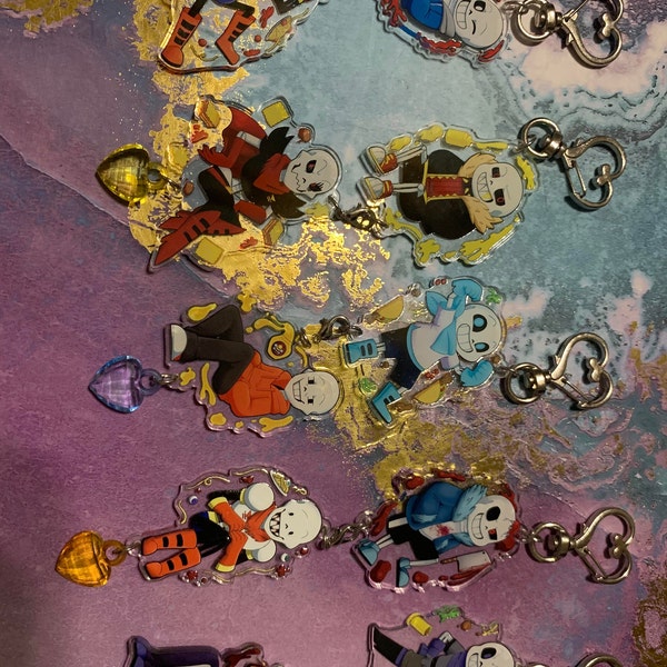 Undertale AU Linked 6.5" Acrylic Charm (individual Charms 2") - Etsy