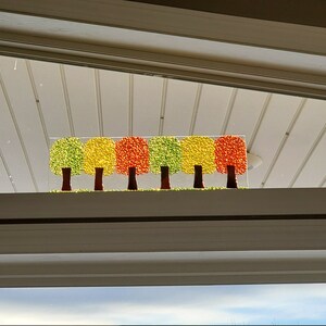 Fused Glass Four Season Trees, Shelf/window Sill Art, Handmade - Etsy