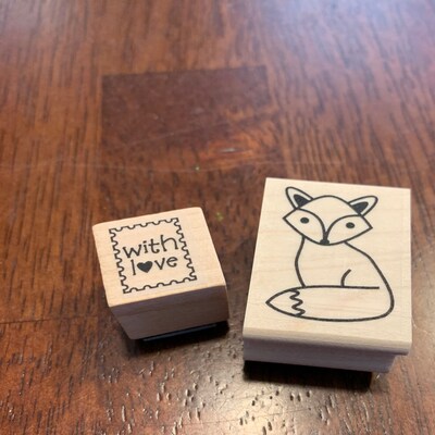 Fox Rubber Stamp - Etsy