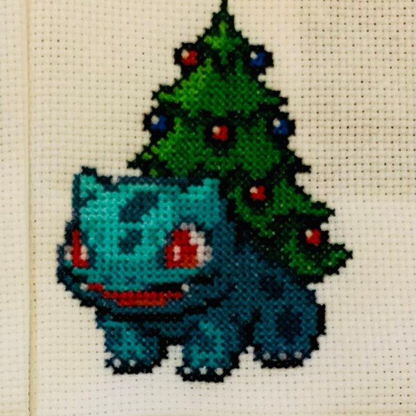 Christmas Bulbasaur Cross Stitch Pattern Pokemon Inspired - Etsy UK
