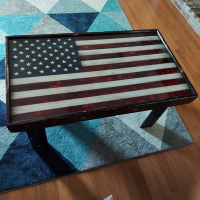 American Flag Coffee Table - Etsy
