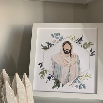 Jesus Christ Faceless Portrait Watercolor Print - Etsy