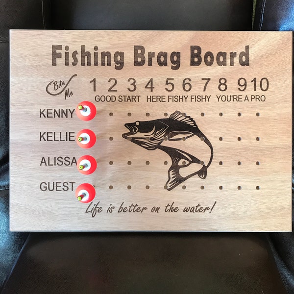 Fishing Brag Board Laser Engraved - New Look! - Etsy