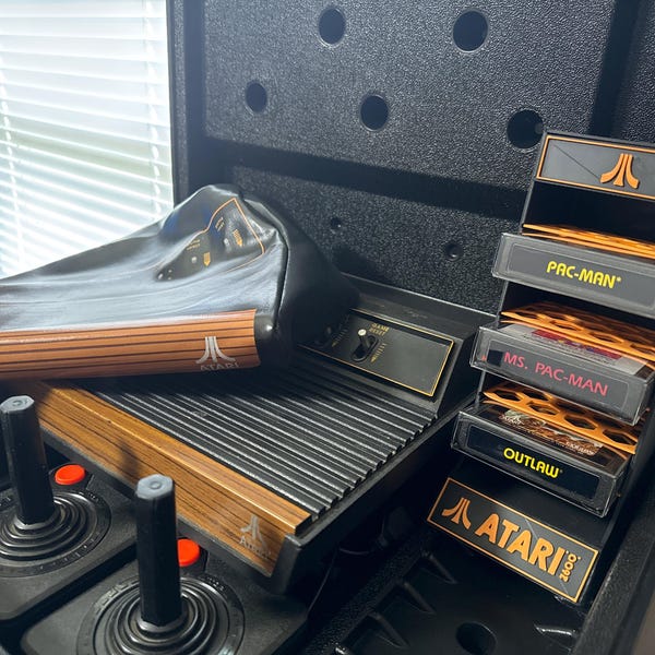 Atari 5200 Cartridge Slot Dust Cover Black and Silver Logo & Text - Etsy