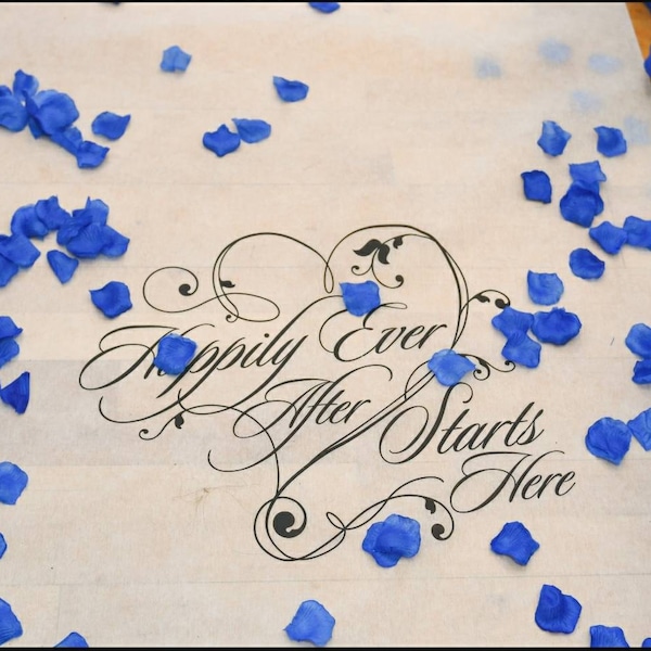 Happily Ever After Starts Here White Wedding Aisle Runner Fairy Tale ...