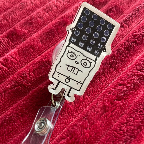 Doodle Bob Oxygen Tank-medical Badge Reel, Respiratory Therapist, RN ...