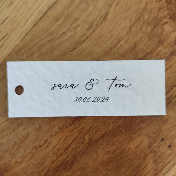 Small Personalised Gift Tags Mini Name Tags Rustic Labels Favour Tags ...