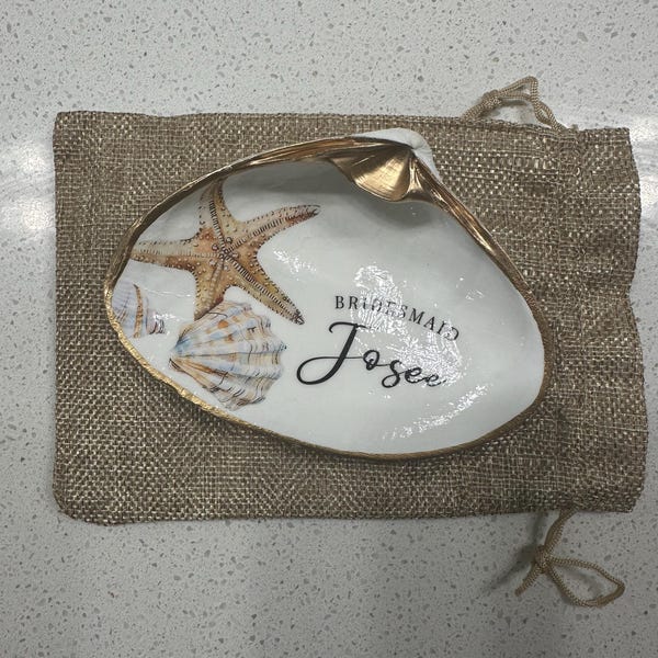Luxury Bachelorette Bridal Party Custom Name Clam Shell Gift ...
