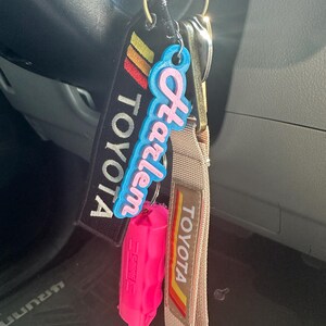 Vintage Heritage Stripes Toyota Keychain Lanyard, Metal Clip Key Ring ...