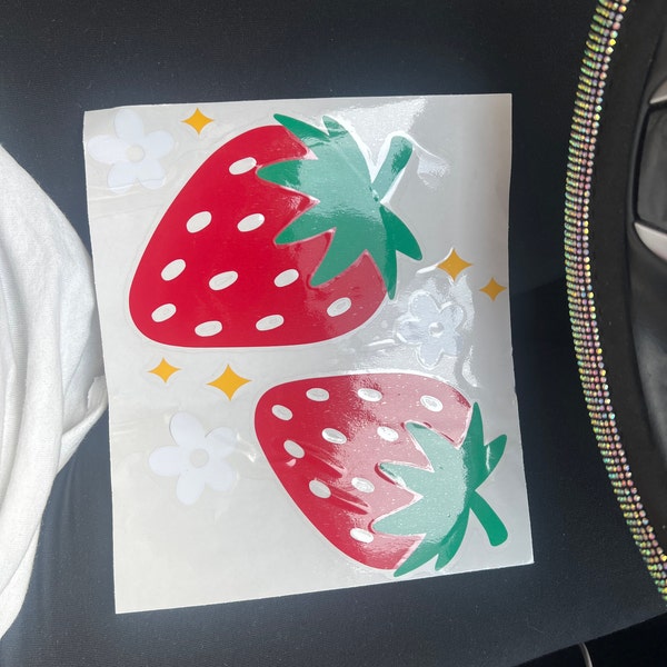 Strawberry Vinyl Decal | Strawberry Car Decal | Strawberry Daisy Decal ...