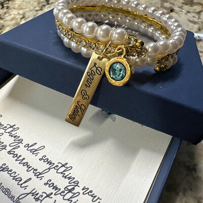 Something Blue Bouquet Charm, Bride Gift From Mom, Something Blue for ...