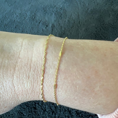 Two Delicate Bracelets Set, Dainty Bracelet Set, Two Minimalist ...