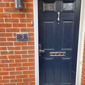 K Smart Sign Modern House Signs Plaque Door Number Street - Etsy UK