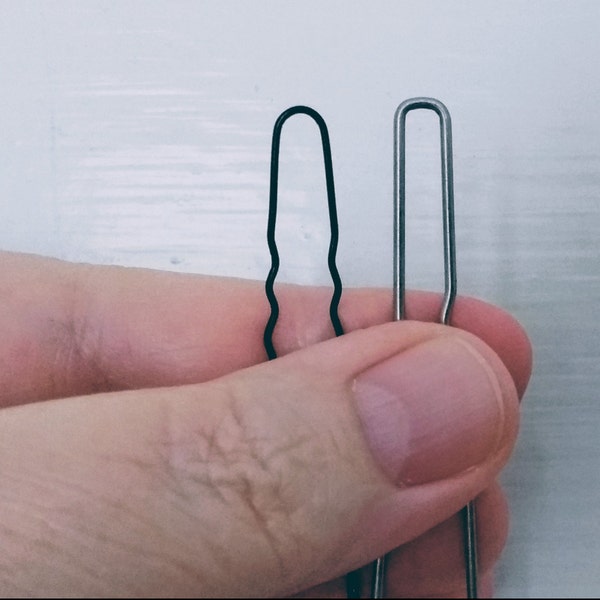 Amish Made Heavy Duty 2 1/2 Crinkled Stainless Steel Hairpins Hair Pin ...