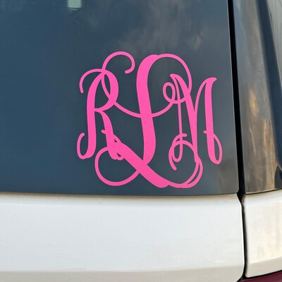 Monogram Car Decal Monogram Decal Car Decal Car Monogram Decal Car ...