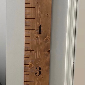 White Painted Height Chart Ruler Wooden Height Chart White | Etsy