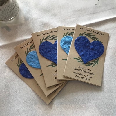 Flower Seed Paper Memorial Cards in Loving Memory Plantable - Etsy Canada