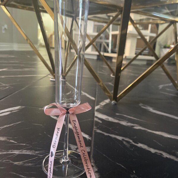 3/8" Personalized Ribbons With Clear Twist Tie, Printed Favor Ribbons ...