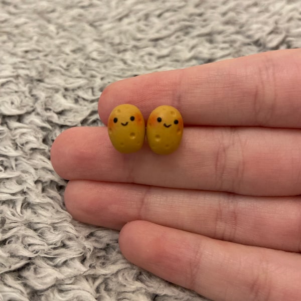 Potato Earrings Secret Santa Gift Kawaii Potato Studs Vegan Earrings ...