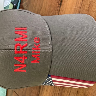 Embroidered Call Sign and Name Amateur Radio Operator Patriotic Hat ...