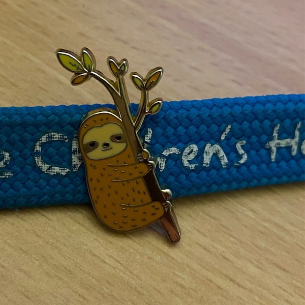 Sloth Enamel Pin Cute Animal Pin, Pin Badge, Hard Enamel Pin, Animal ...