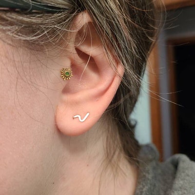 Tiny Nose Stud Sterling Silver CZ Nose Stud Mini Micro Nose Stud 1.5mm ...